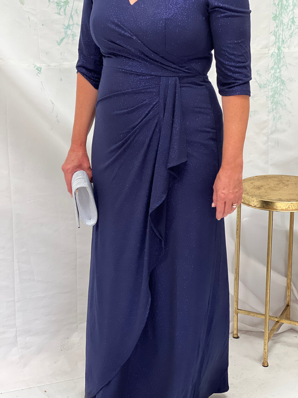 Constantine Navy Glitter Gown – Dressxox