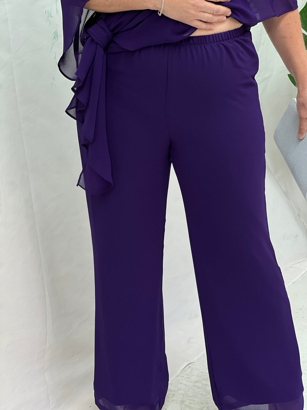 Faith Purple Chiffon Pants – Dressxox