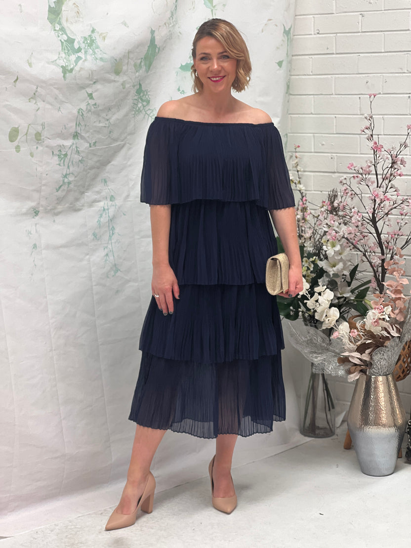 Genoa Navy Evening Dress – Dressxox