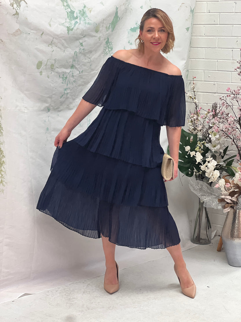 Genoa Navy Evening Dress – Dressxox