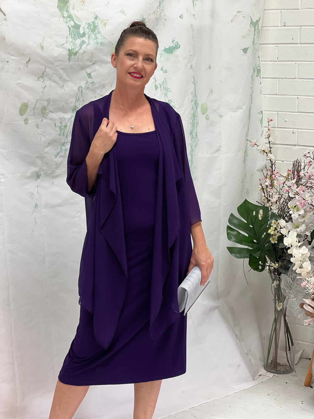 Jackie Purple Chiffon Cardigan – Dressxox