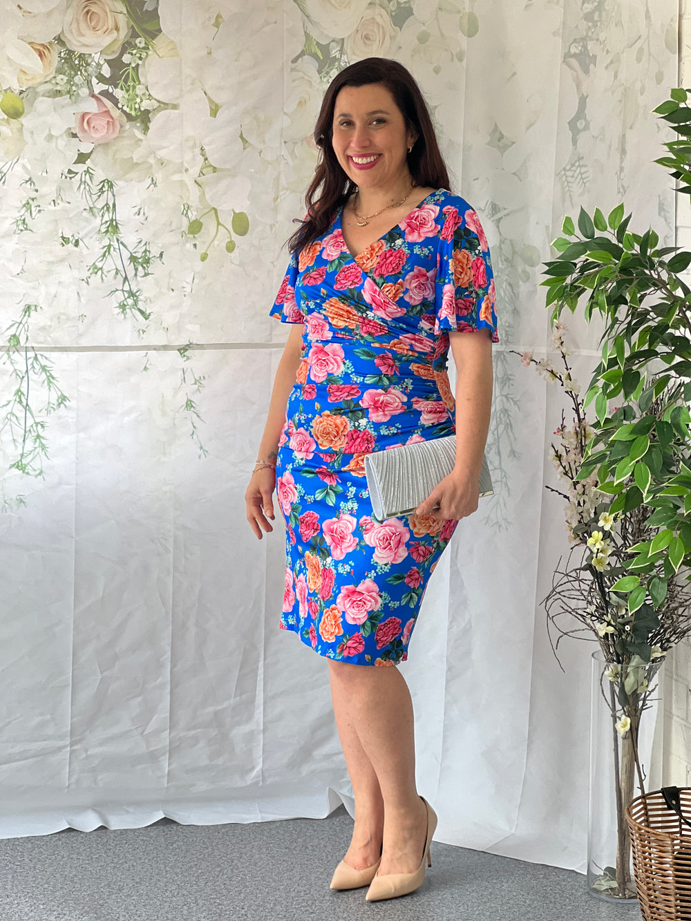 Tia Blue Floral Party Dress – Dressxox