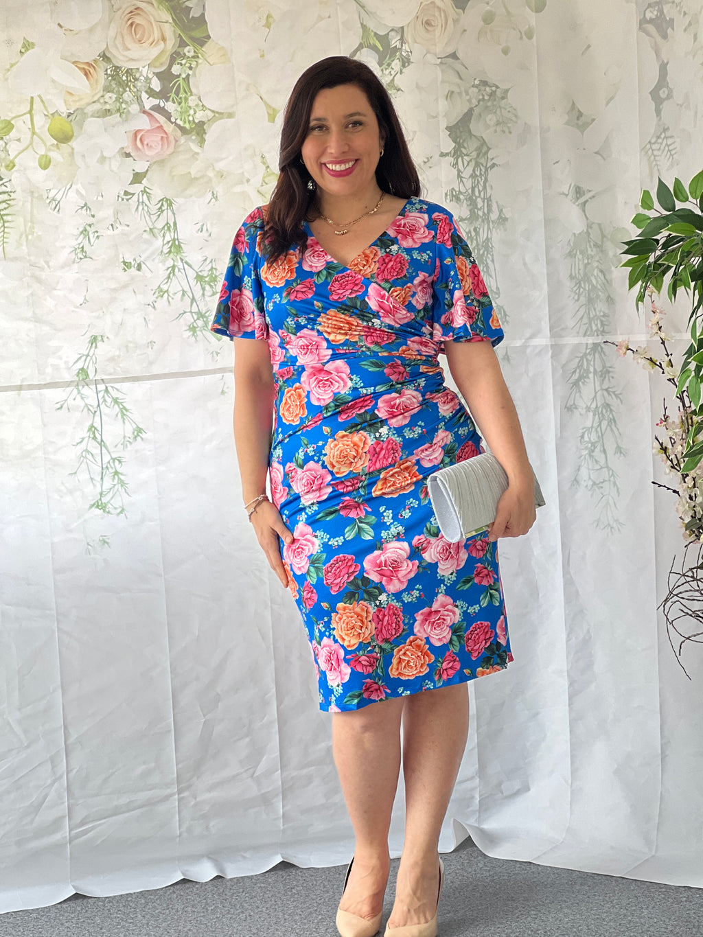 Tia Blue Floral Party Dress – Dressxox