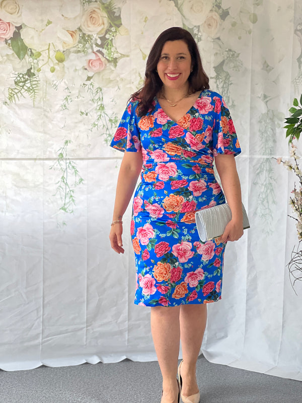 Tia Blue Floral Party Dress – Dressxox