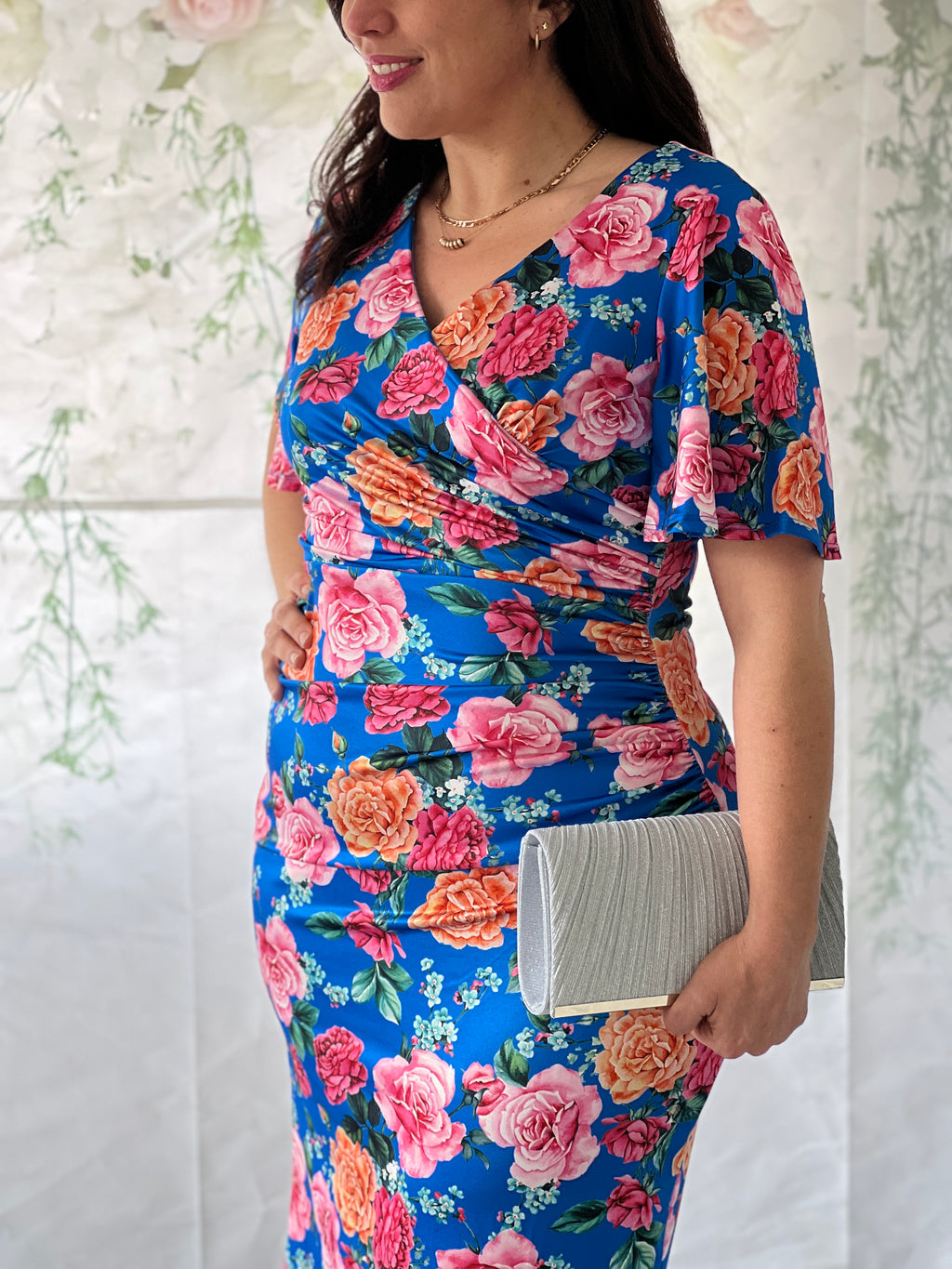 Tia Blue Floral Party Dress – Dressxox