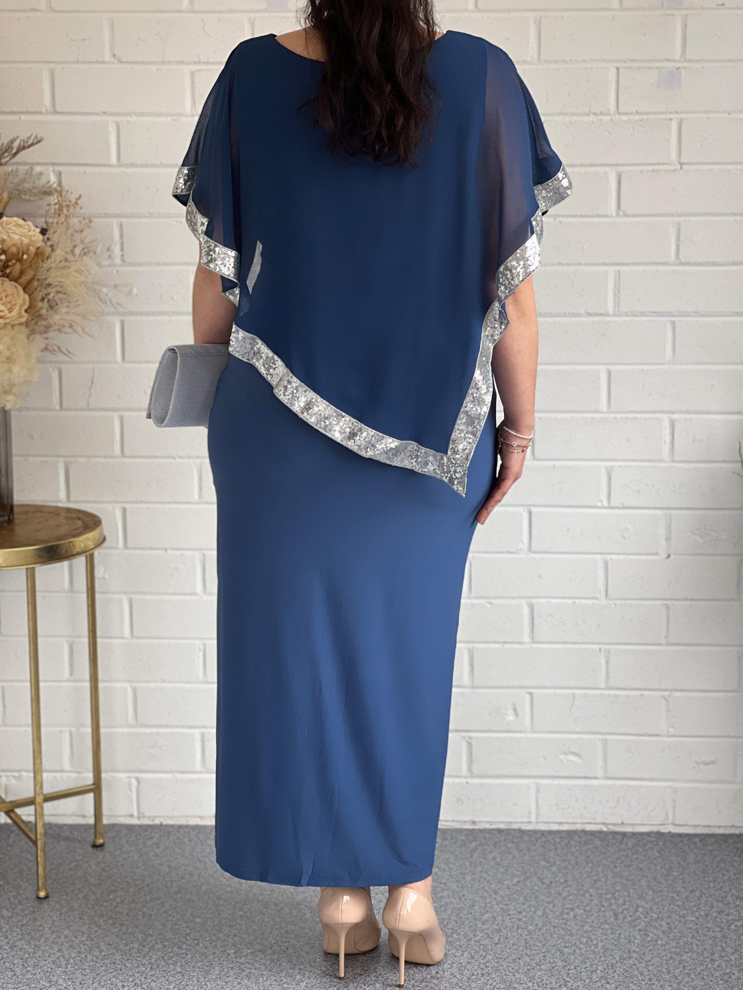 Vesta Blue Evening Dress – Dressxox