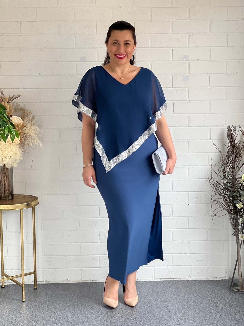 Vesta Blue Evening Dress – Dressxox