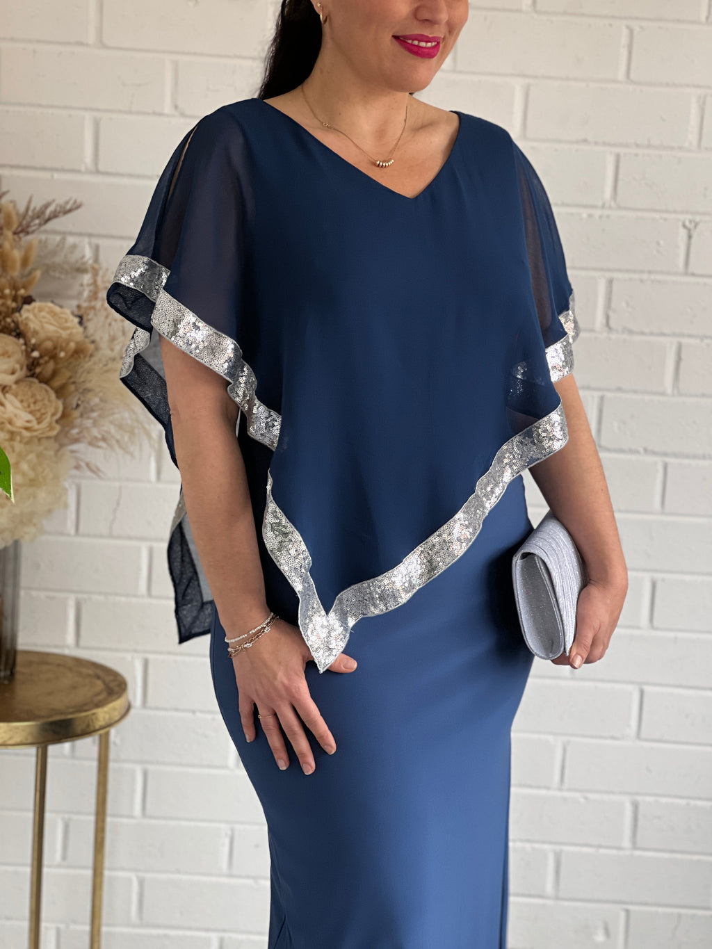 Vesta Blue Evening Dress – Dressxox