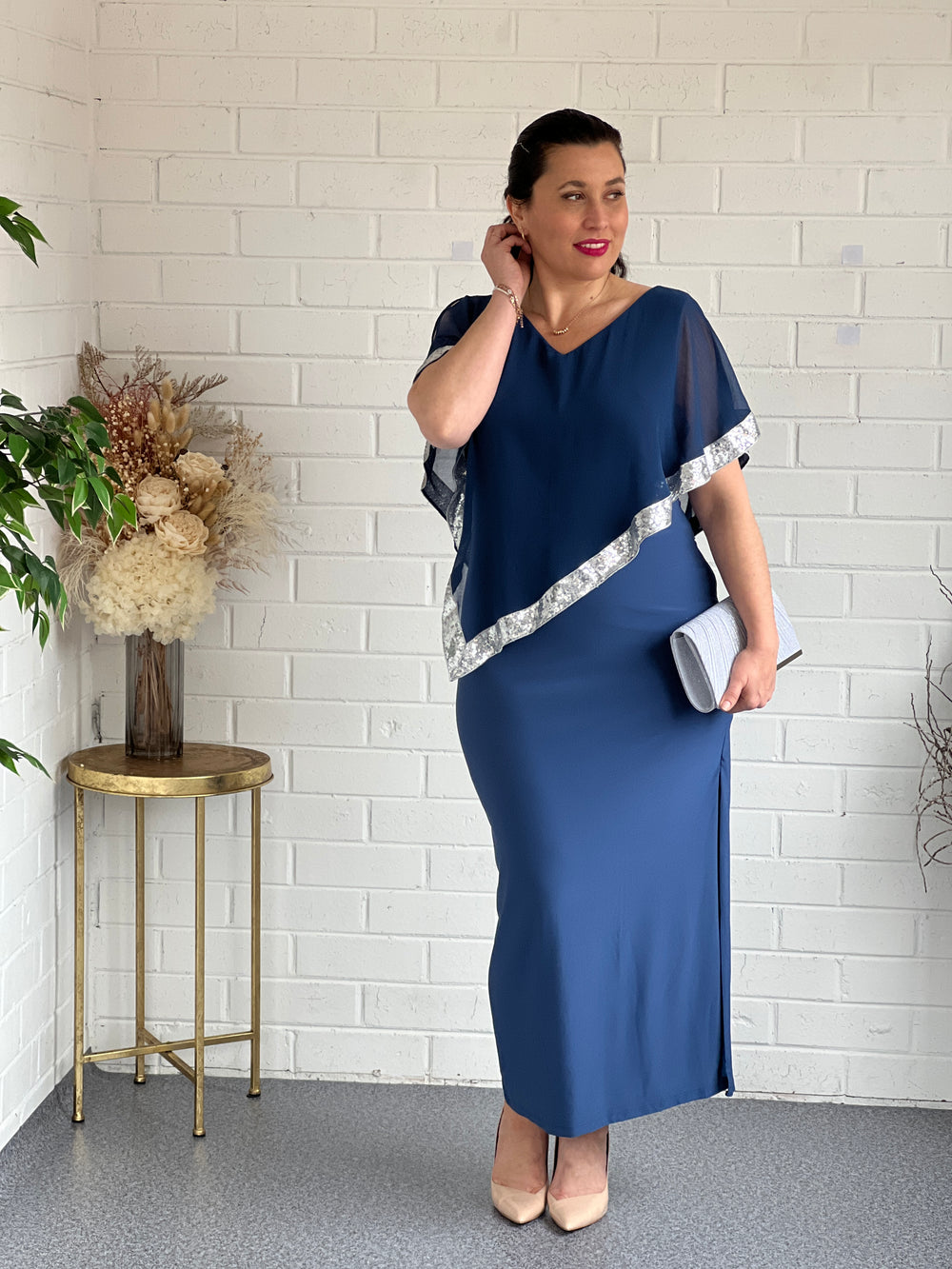 Vesta Blue Evening Dress – Dressxox
