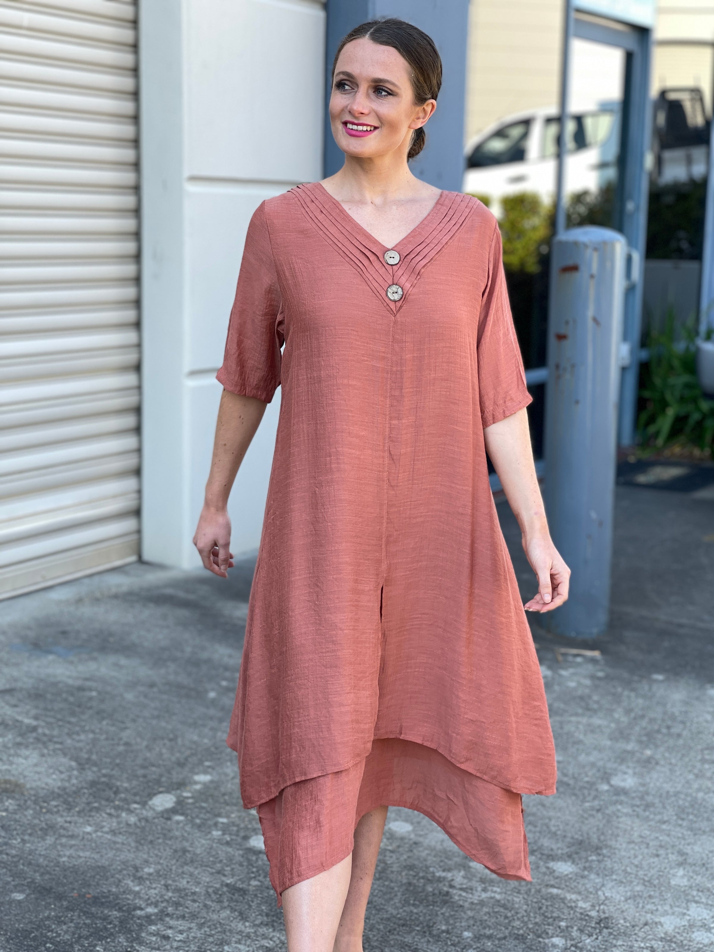 Oxley Rust Layering Dress – Dressxox