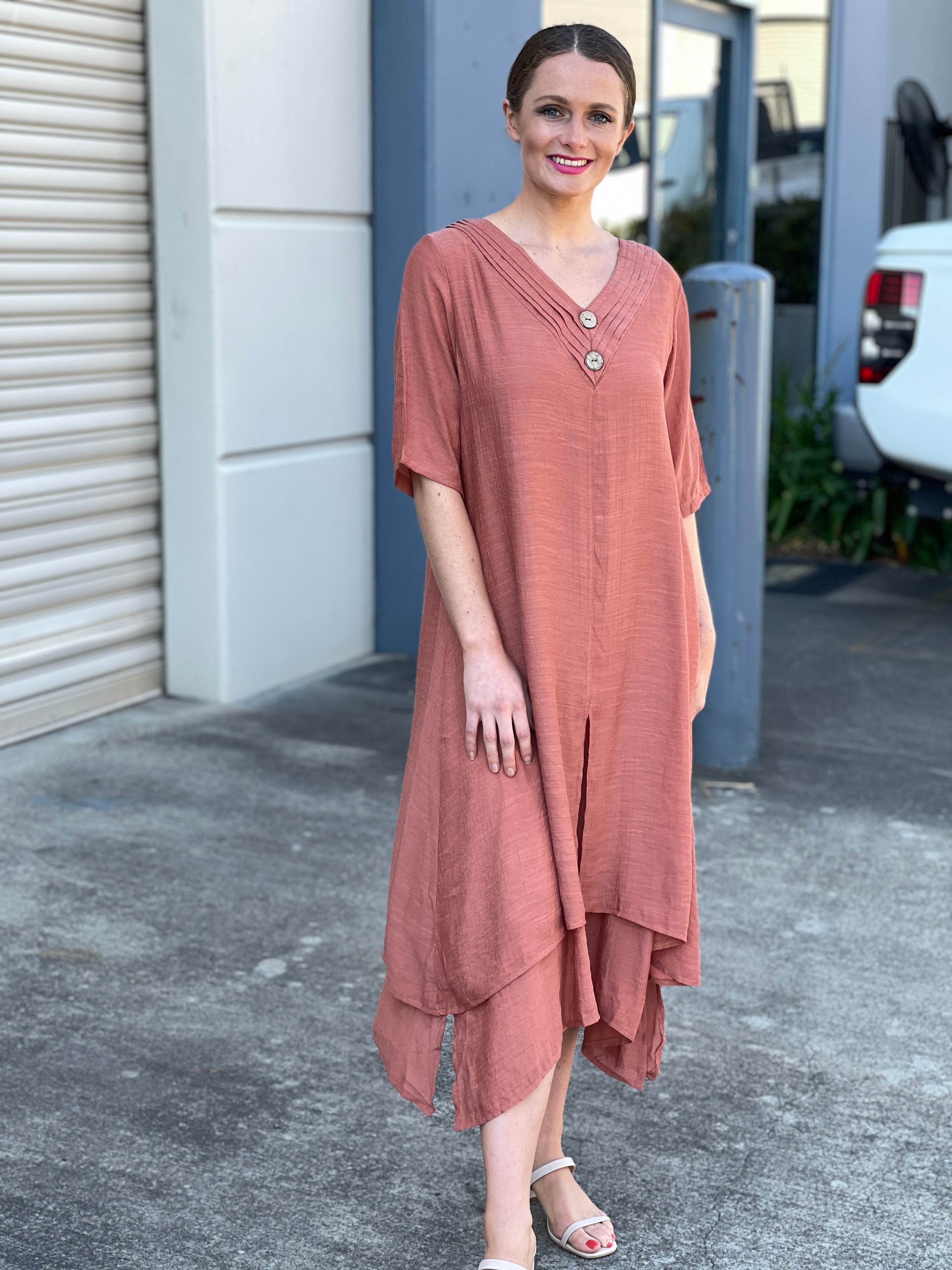 Oxley Rust Layering Dress – Dressxox