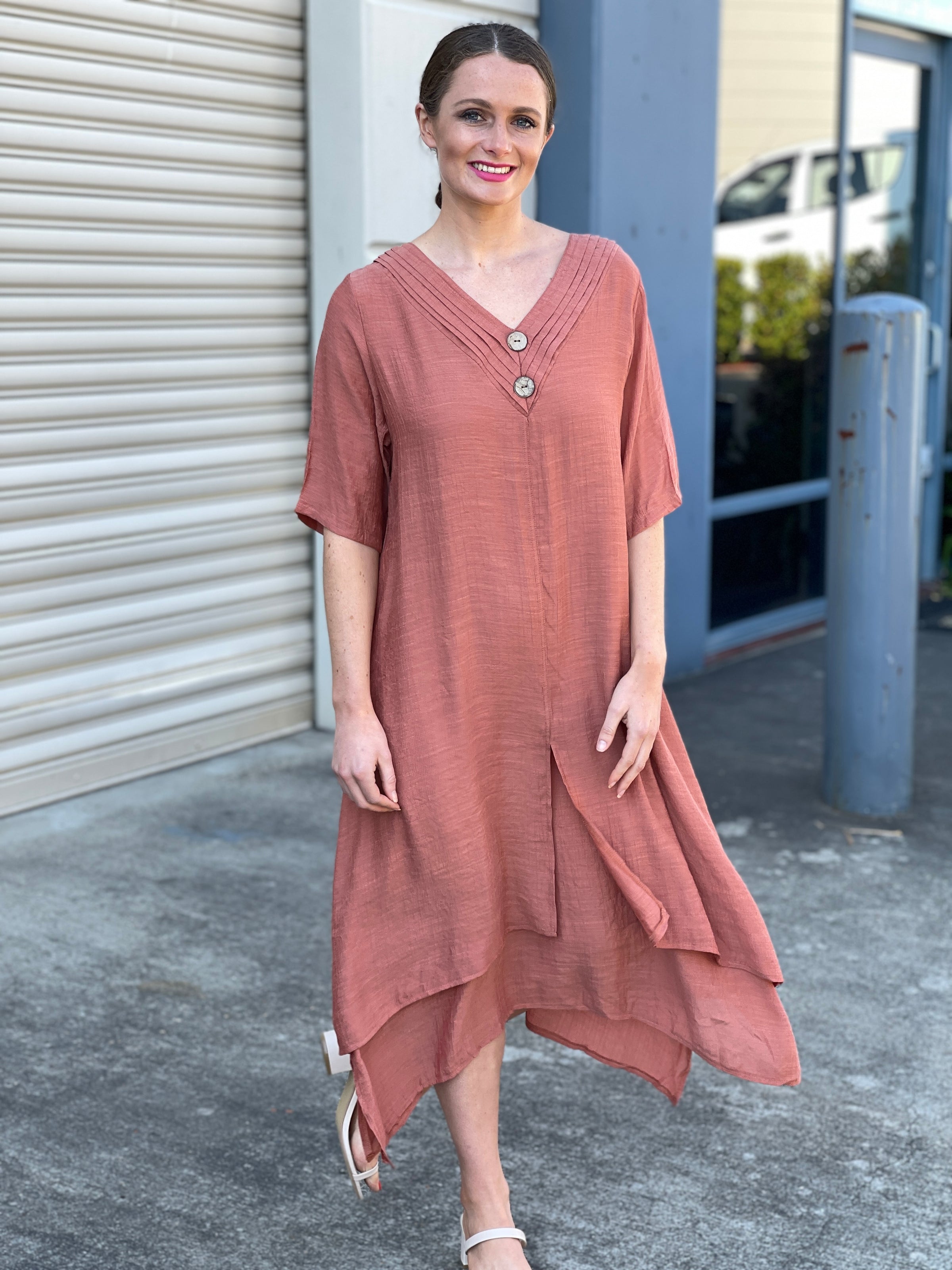 Oxley Rust Layering Dress – Dressxox