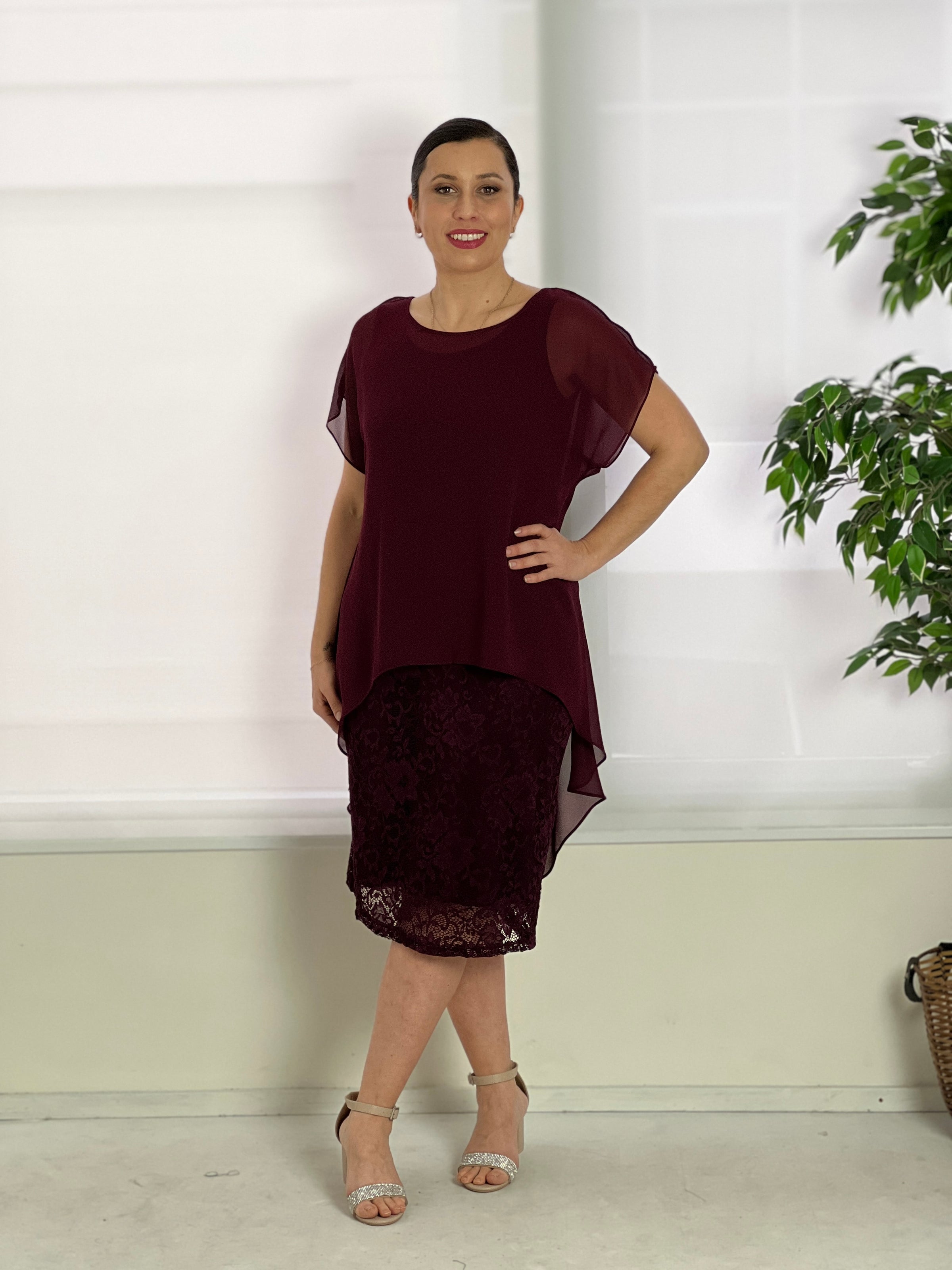 Hulston Burgundy Evening 2 Piece Set – Dressxox