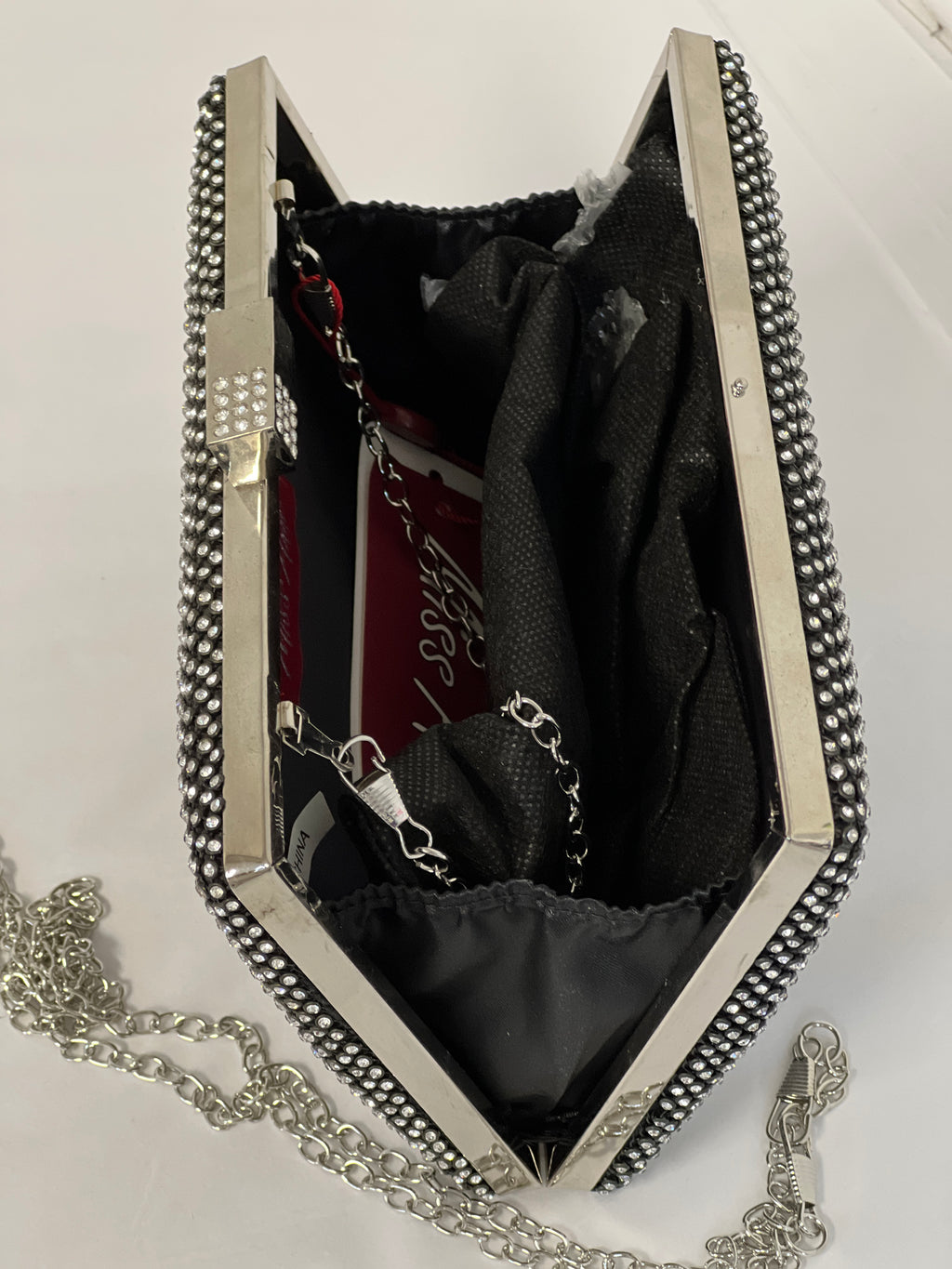 Diamonte Black Evening Clutch – Dressxox