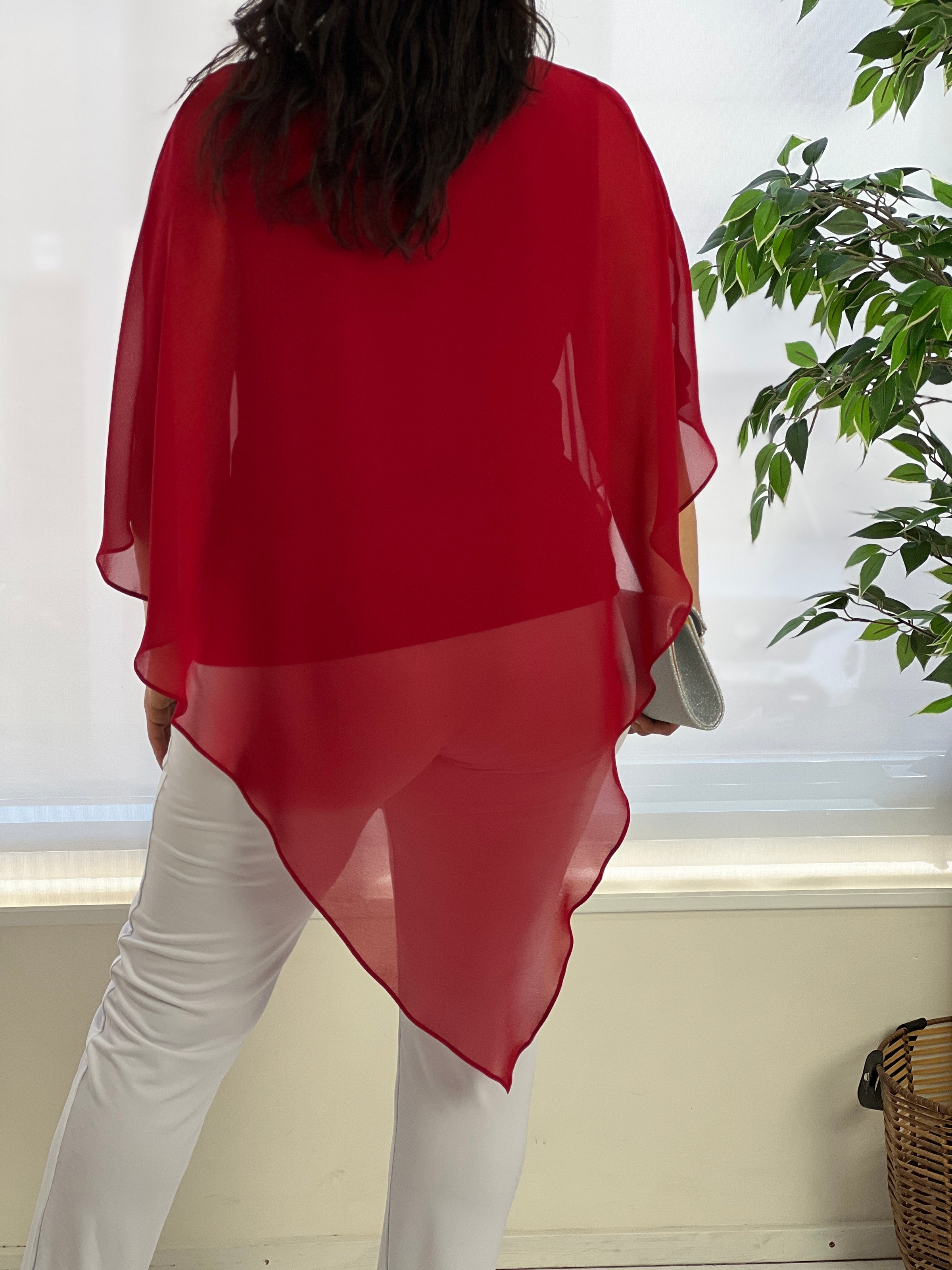 Nessa Red Evening Top – Dressxox