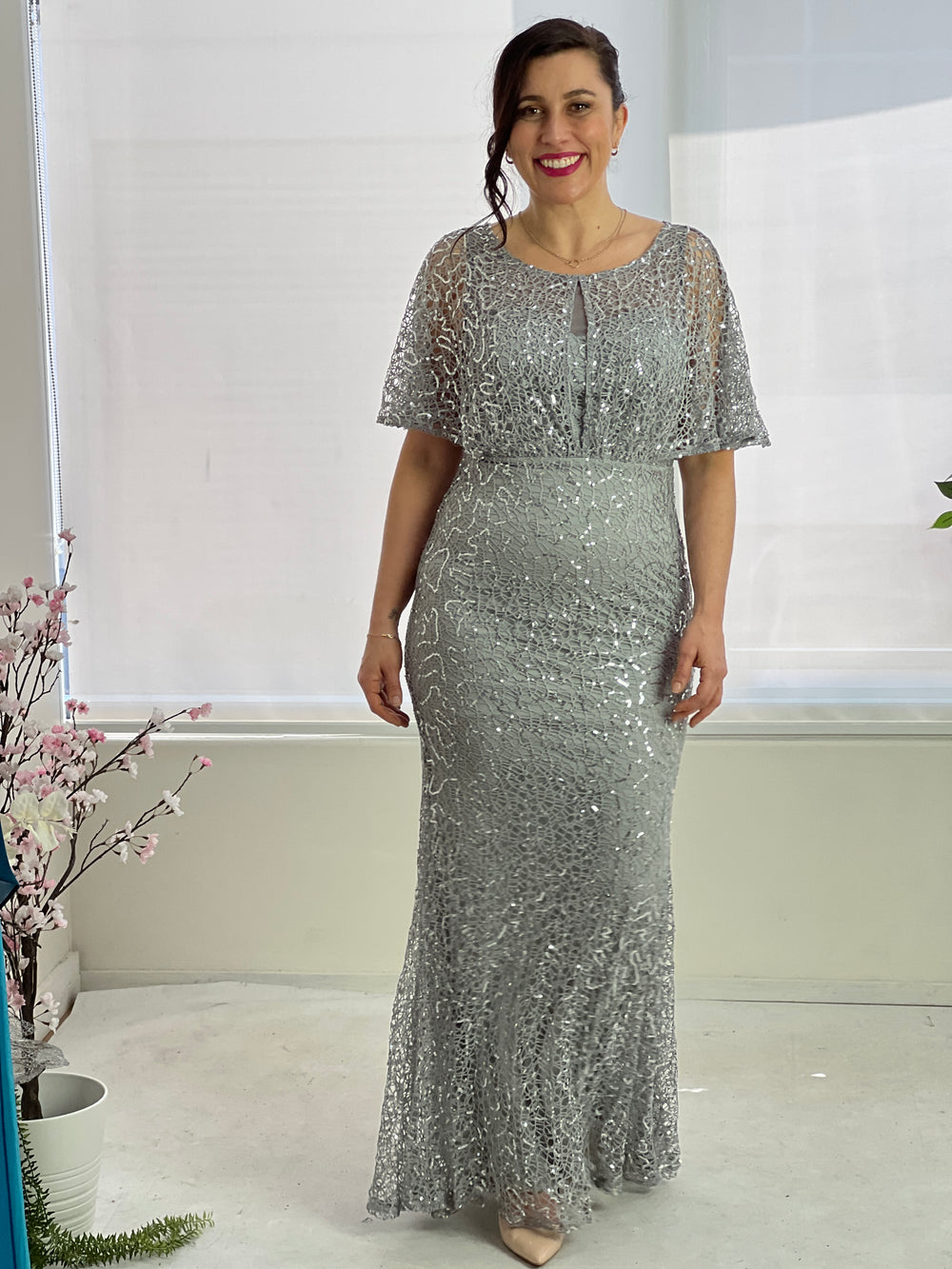 Payton Silver Sequin Evening Gown – Dressxox