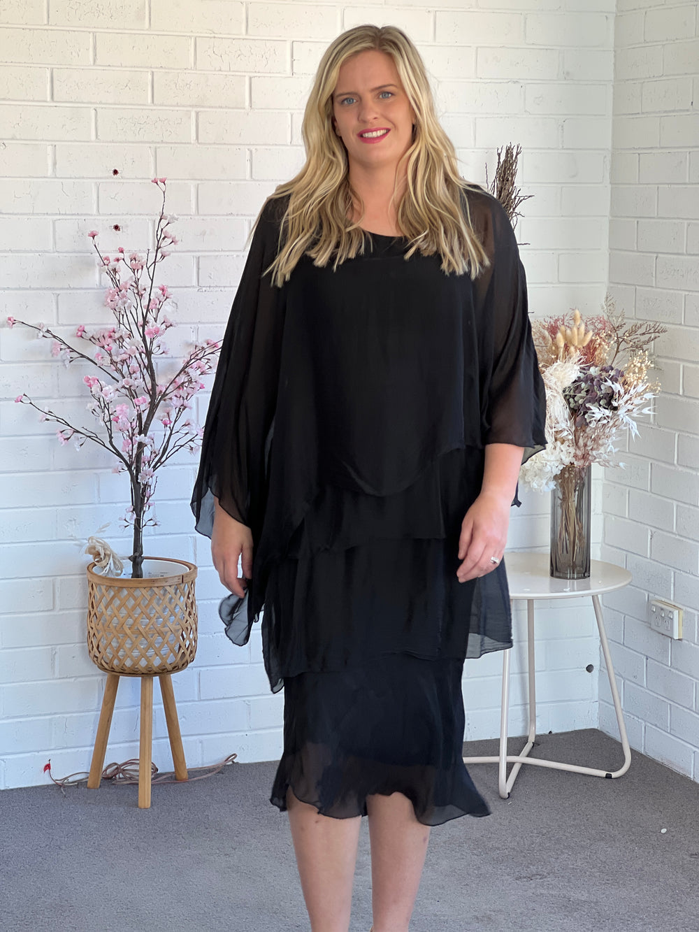 Piper Black Silk Dress – Dressxox