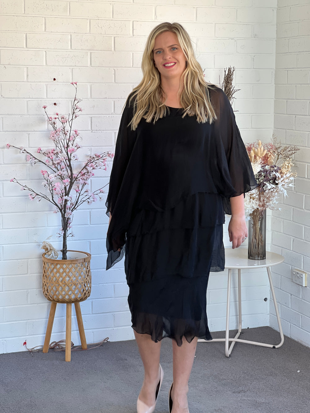 Piper Black Silk Dress – Dressxox