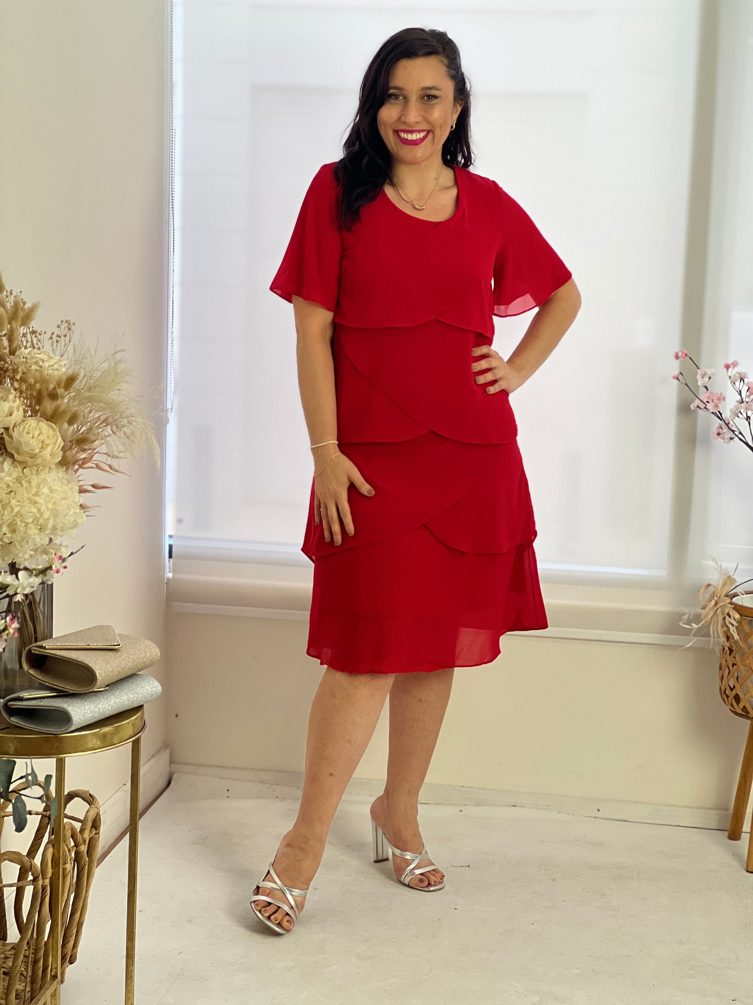 Remy Red Evening Dress – Dressxox