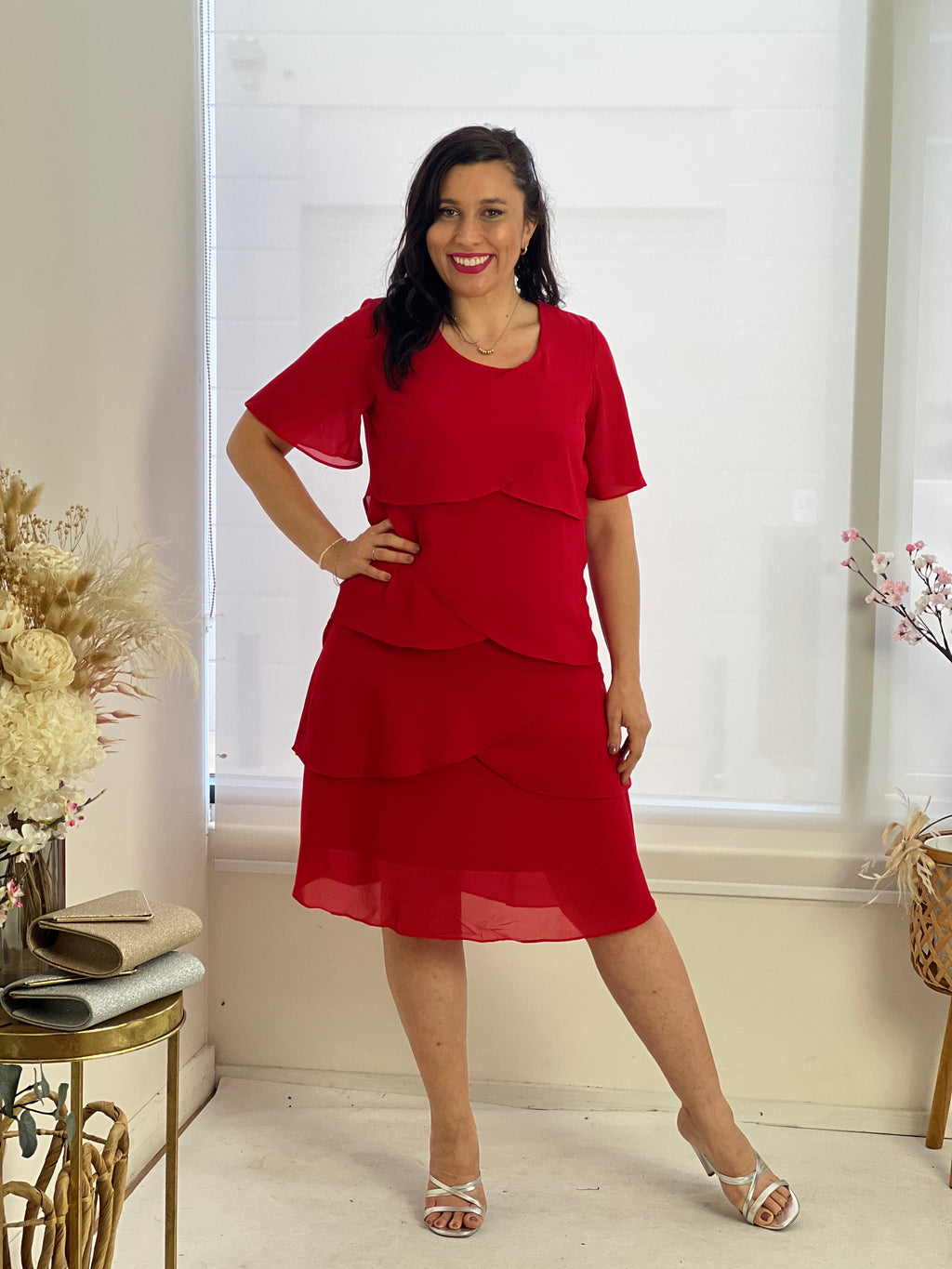 Remy Red Evening Dress – Dressxox