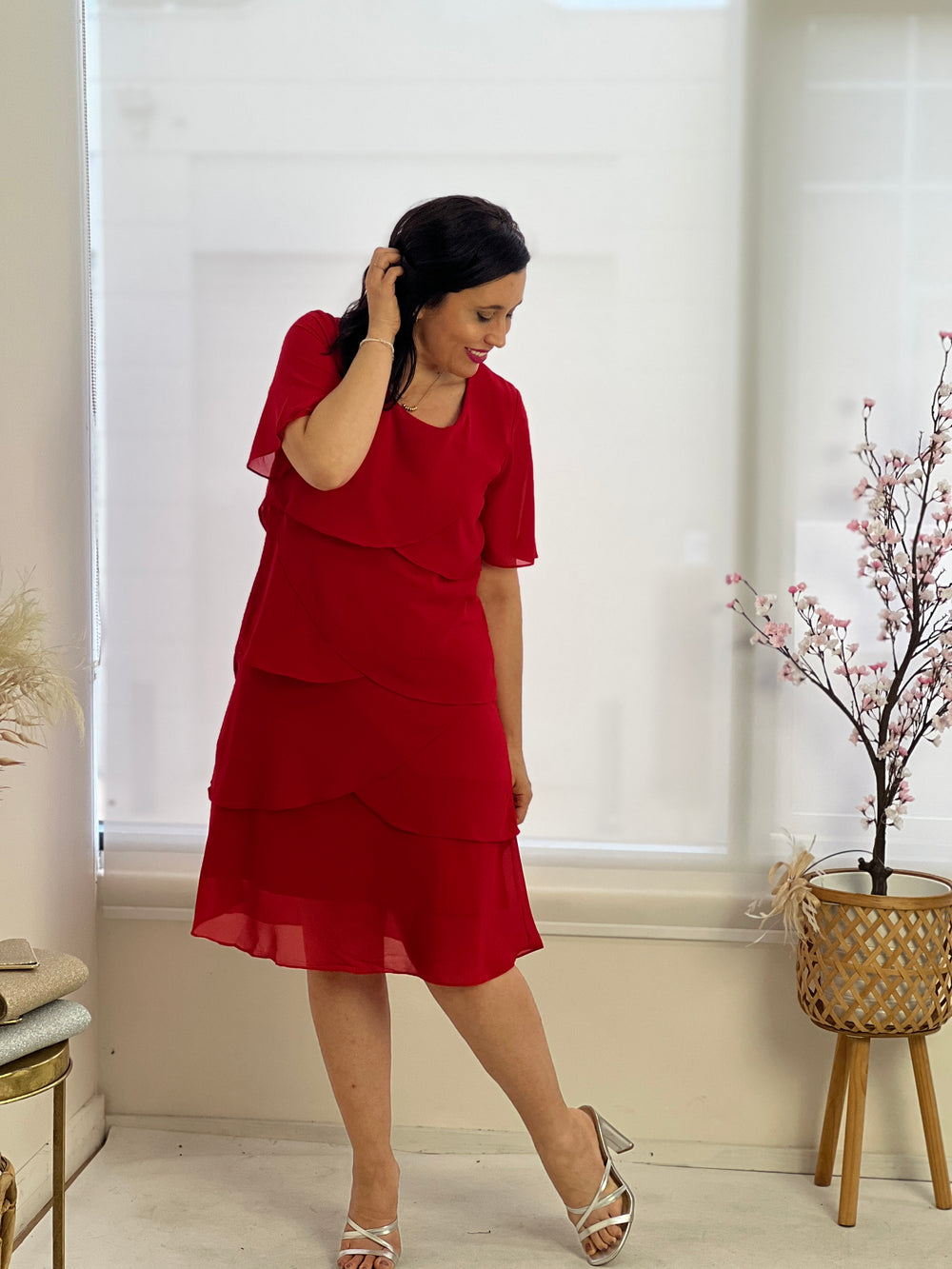 Remy Red Evening Dress – Dressxox