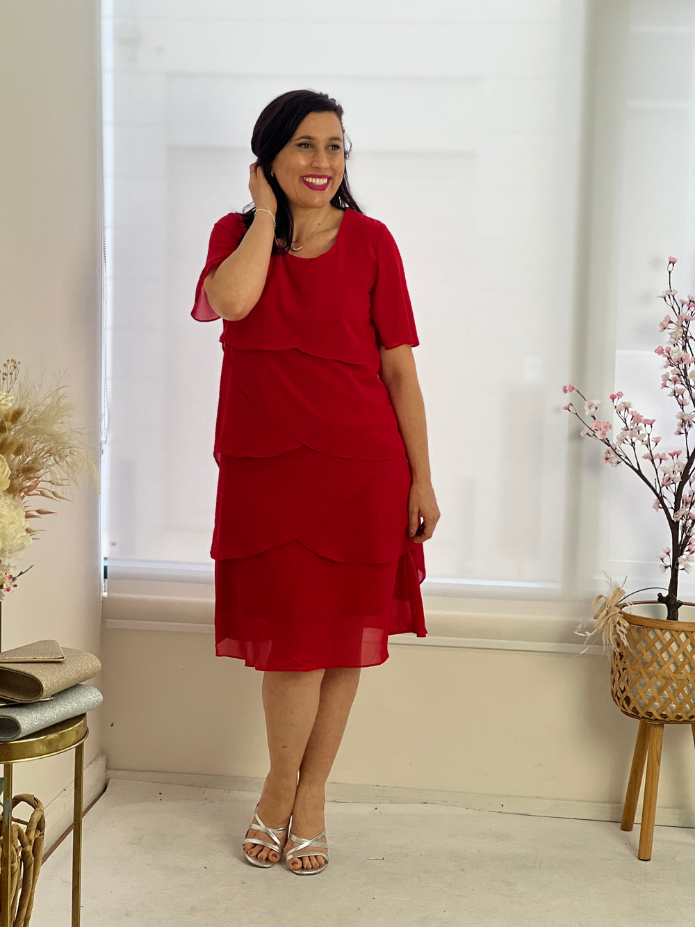 Remy Red Evening Dress – Dressxox