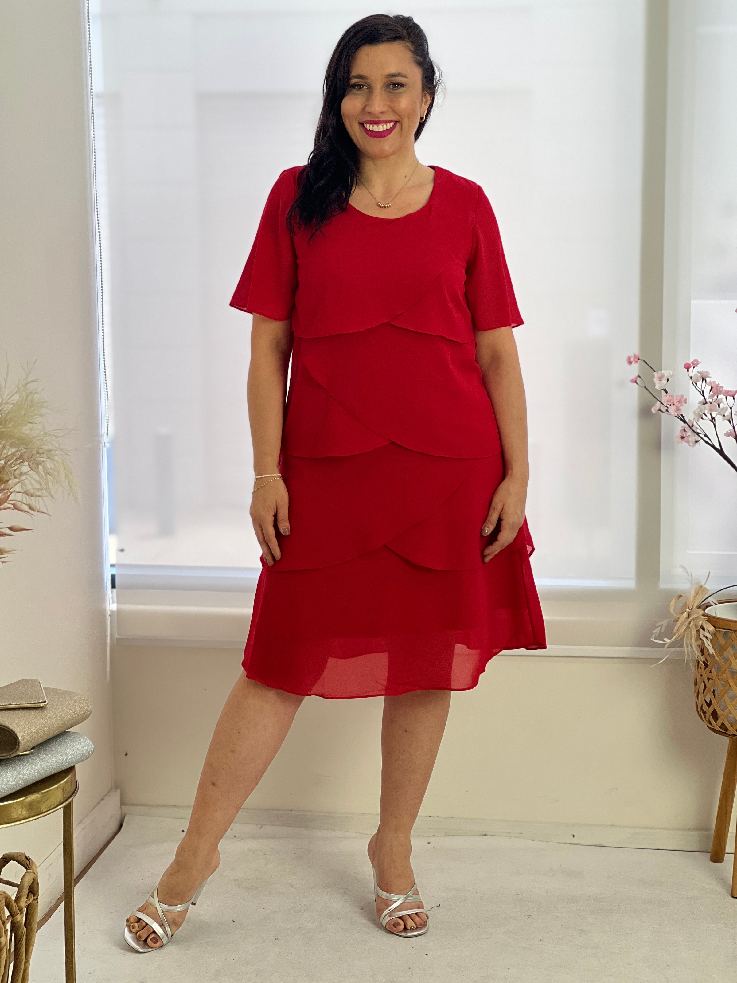 Remy Red Evening Dress – Dressxox