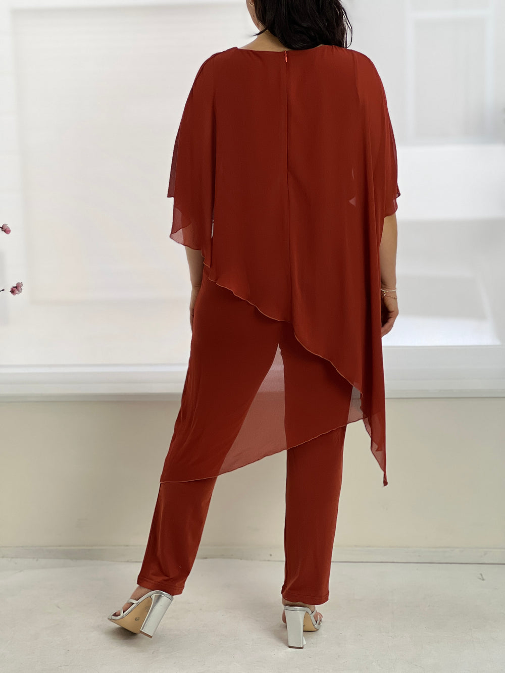 Cara Rust Elegant Jumpsuit – Dressxox