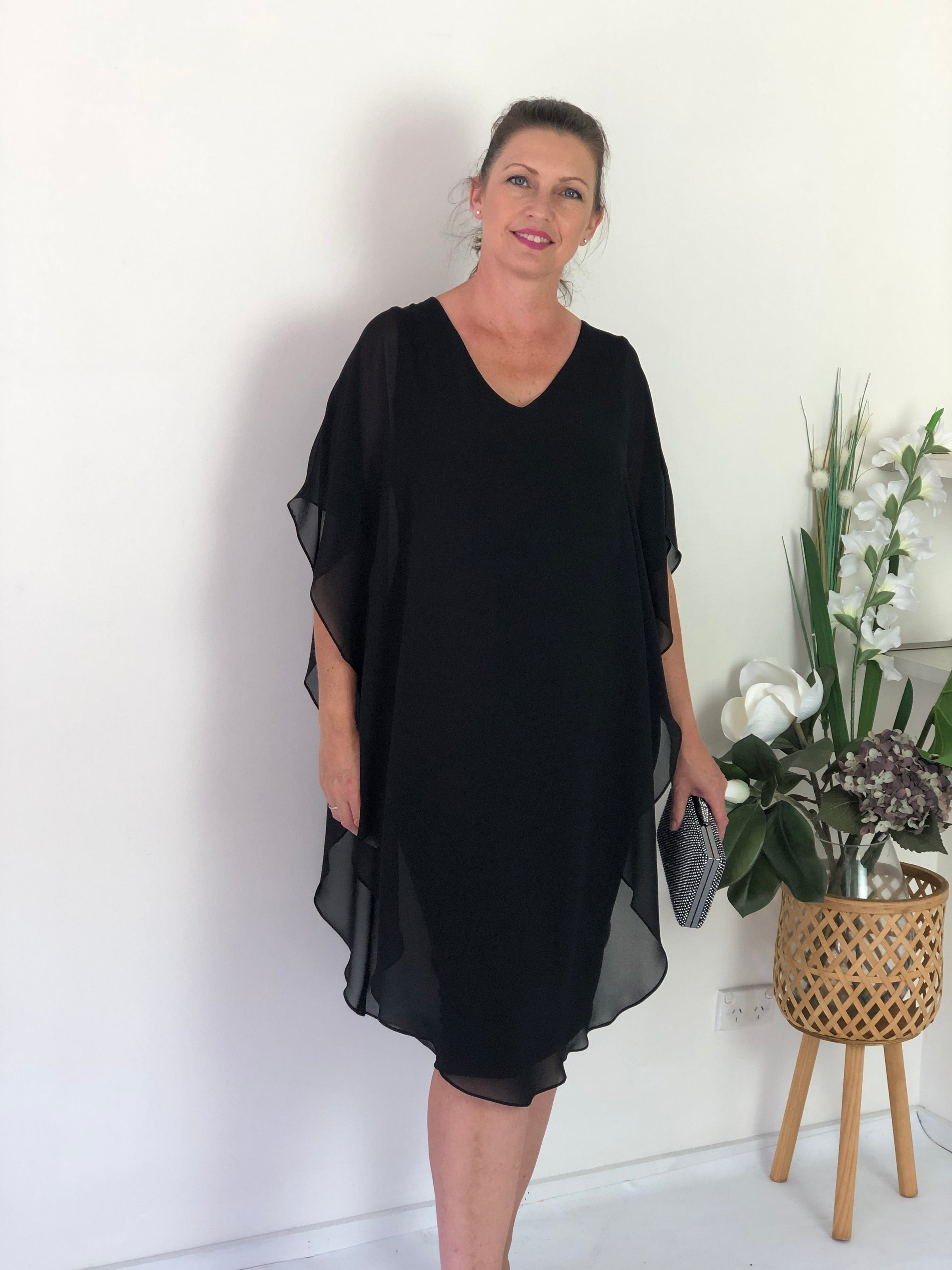 Helena Black Evening Dress – Dressxox