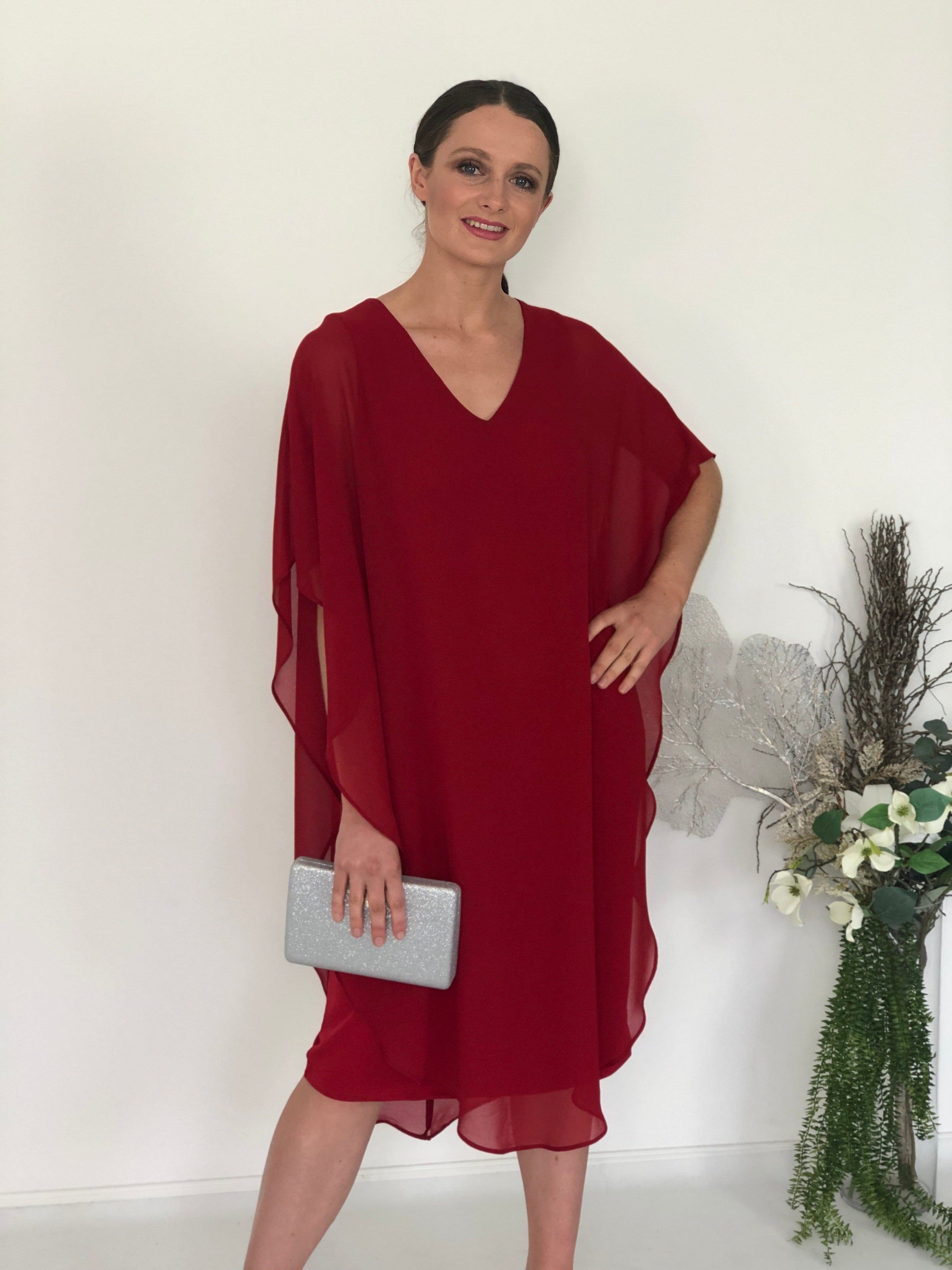 Helena Red Evening Dress – Dressxox