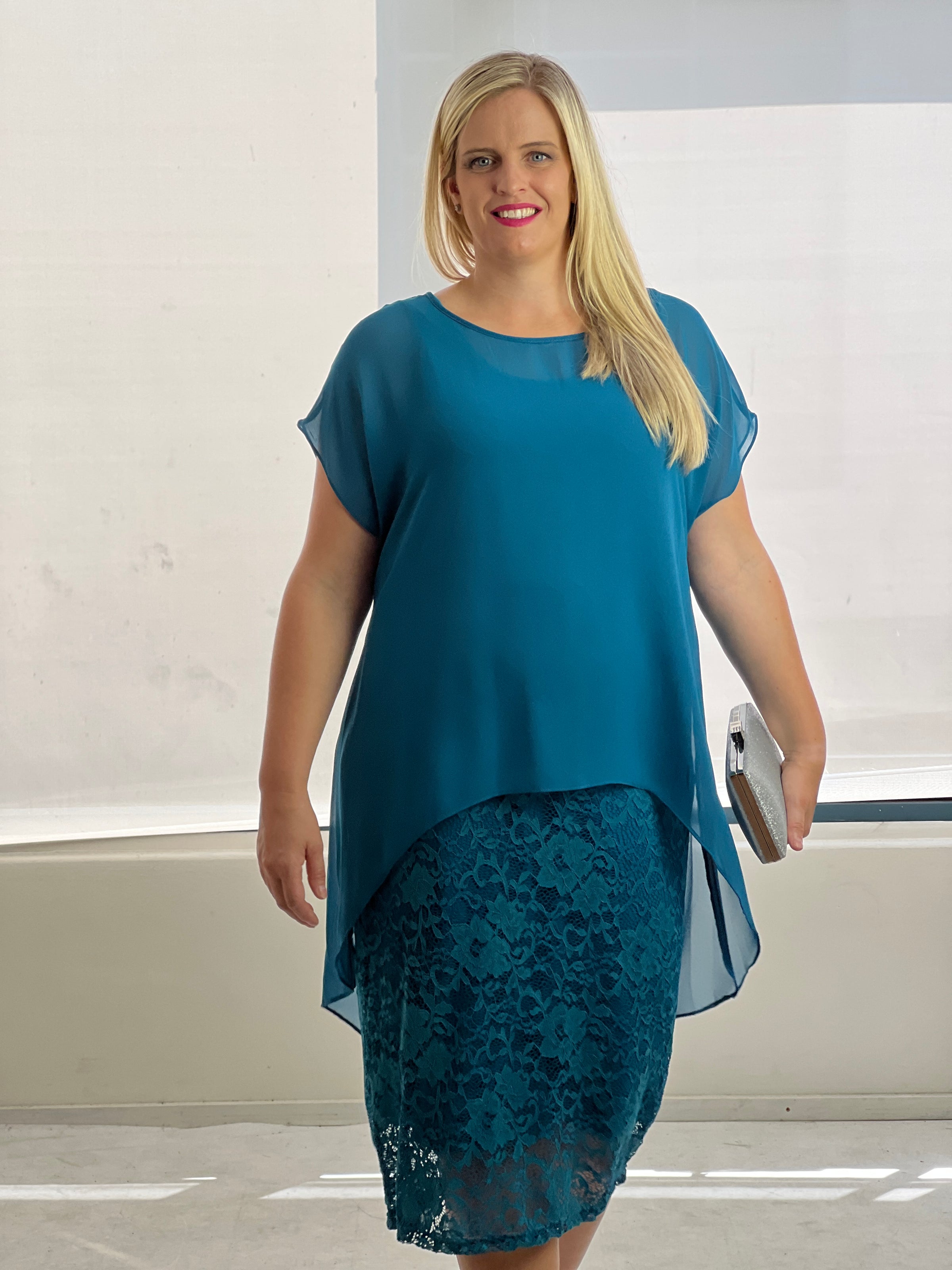 Hulston Teal Evening 2 Piece Set – Dressxox