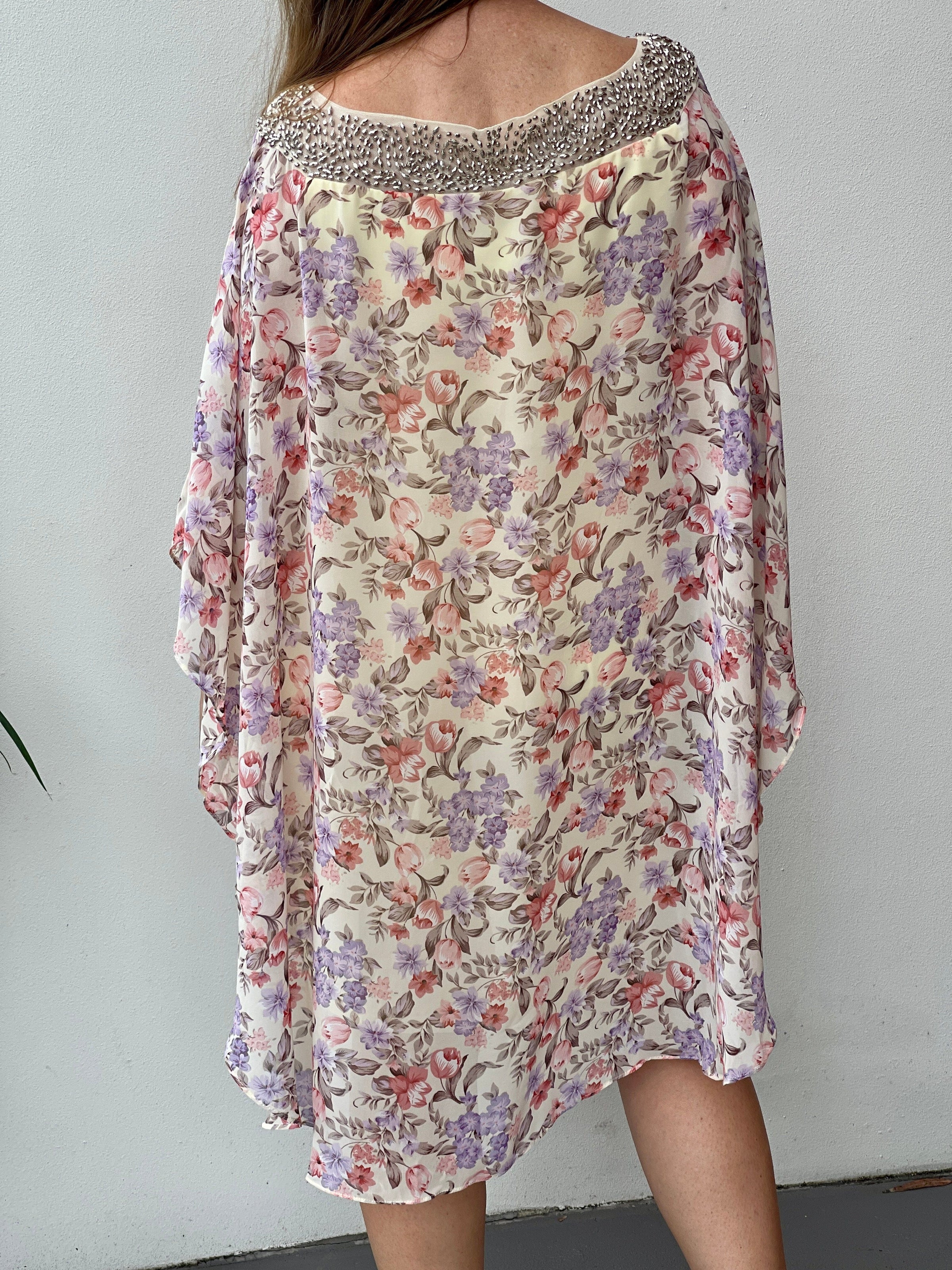 Elias Sand Floral Evening Dress – Dressxox