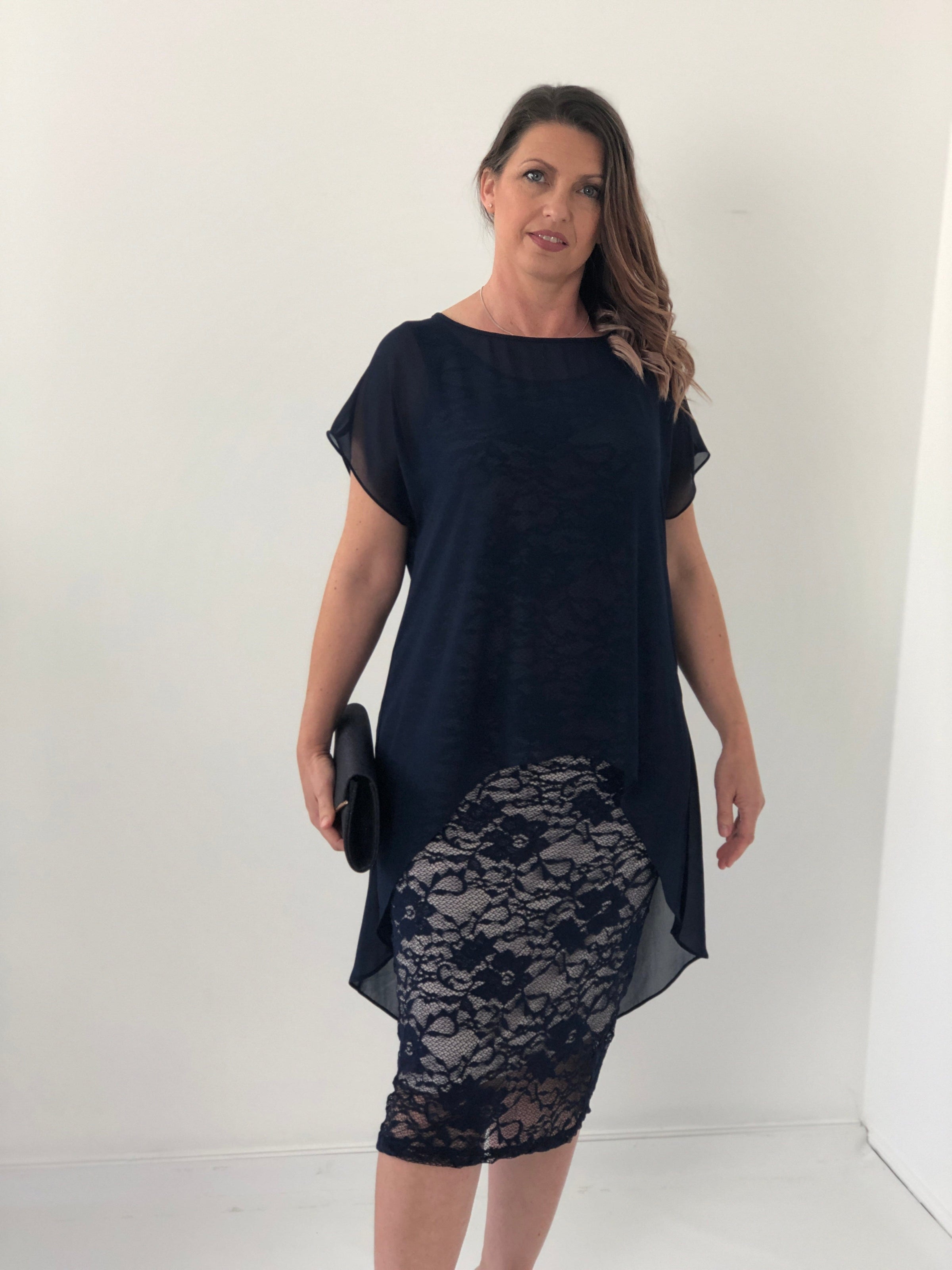 Hulston Sand/Navy Evening 2 Piece Set – Dressxox